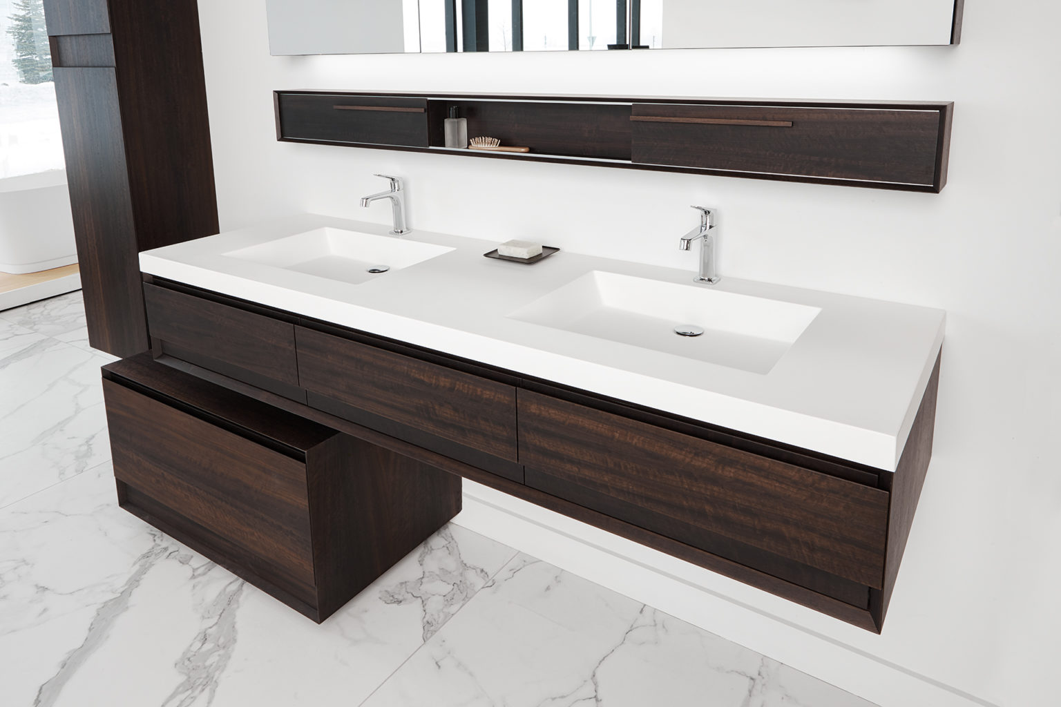 Designer Double SInk Wall-Mount Vanity - WETSTYLE